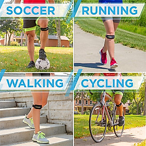 BraceAbility Patellar Tendon Support Strap - Knee Stabilizer Brace with Adjustable Band for Patella Tendonitis, Osgood Schlatter, Soccer, Basketball, Running, Jumper's Knee, Tennis, Volleyball (XS)