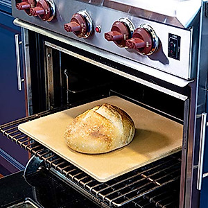 Honey-Can-Do KCH-09011 Pizza Stone, 14" x 16", natural clay