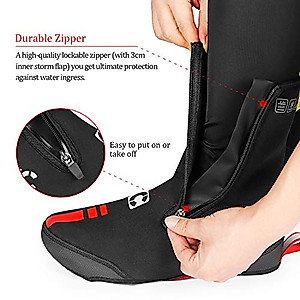 CXWXC Cycling Shoe Covers Neoprene Waterproof,Winter Thermal Warm Full Bicycle Overshoes for Men Women,Road Mountain Bike Booties