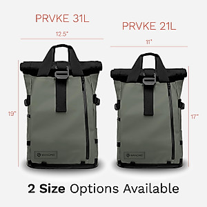 WANDRD All-New PRVKE 21L Photography Travel Backpack - Photo Bundle - Weather Resistant Camera Bag with Laptop Compartment (Wasatch Green)