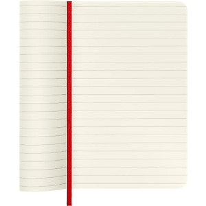 Moleskine Classic Notebook, Soft Cover, Pocket (3.5" x 5.5") Ruled/Lined, Scarlet Red, 192 Pages