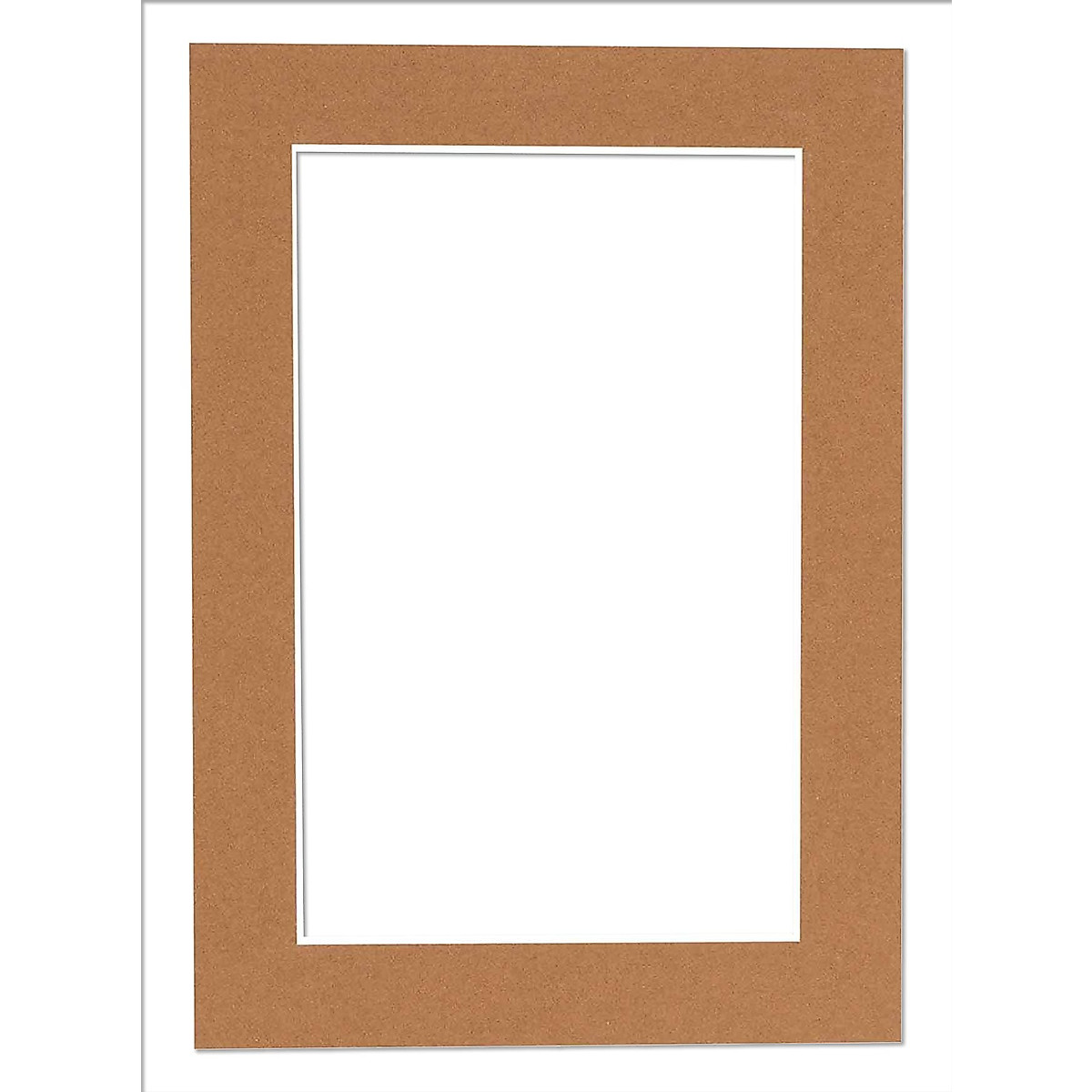 16x20 Mat Bevel Cut for 13x16 Photos - Acid Free Aged Oak Brown Precut Matboard - For Pictures, Photos, Framing - 4-ply Thickness