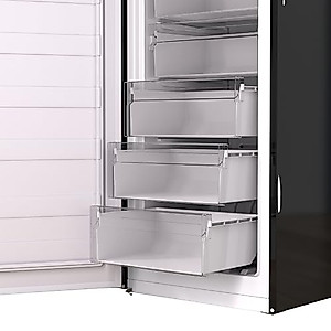 Conserv 8.3cf Classic Retro Upright Freezer Frost Free 24" 110V w/ 6 Drawers(Black)