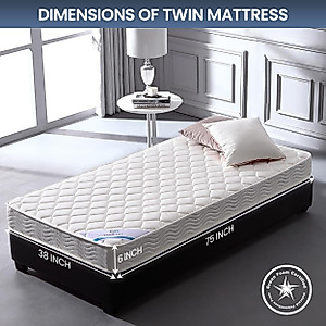 Home Life Comfort Sleep 6-Inch Mattress GreenFoam Certified - Twin - New3 (furMattB3260twin_D)