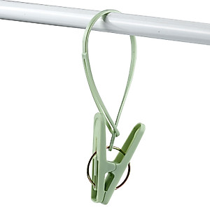 24 Pack Clothes Pins Clothes Peg Clip Pins with Plastic Rope for Clothesline Multicolor Drying Clothing Clips Hooks Windproof Clothes Hanger for Hanging Socks Hats Pants Bras Underwears Towel Photo