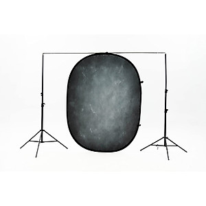 Kate Collapsible Backdrop Pop Up Photo Backdrops Grey Blue Folded Background for Portrait Photography, for Video, for Live Stream, 5x6.5ft