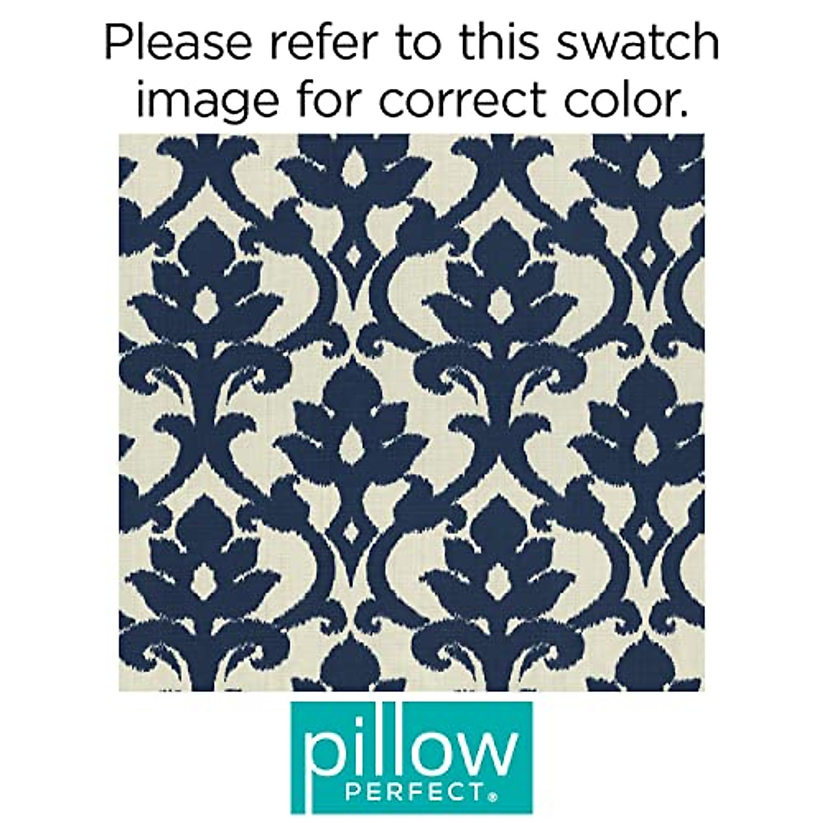 Pillow Perfect Outdoor/Indoor Basalto Navy Tufted Loveseat Cushion, 1 Count (Pack of 1), Blue