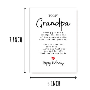 To My Grandpa - Grandpa Birthday Card - Grandpa Is The Greatest Gifts In My Life - Birthday Card For Grandpa - Gift For Grandpa Card- Christmas Gifts For Grandpa