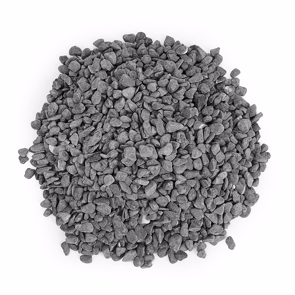 Mr. Fireglass Natural Decorative Gray Bean Pebbles 1/5" Crushed Gravel Stone for Decorating Garden, Succulent Plants and Walkway (2-lb Bag)