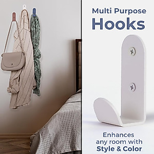 ARTiLETTO Stylish Wall Hooks Set: 3 Chic Single-Hook Decorative Coat Wall Mounts for Hanging Coats, Towels, Backpacks, Hats & Clothes, Hooks for Wall,Room Décor.