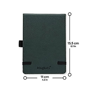 Dingbats A6+ Wildlife Notebook Journal Hardcover, Cream 100gsm Ink-Proof Paper, 6.1 x 4.3 inches, 192 pages (Green Deer, Dotted)