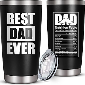 Fathers Day Gift for Dad - Gifts for Dad, Dad Gifts from Daughter Son - Birthday Gifts for Dad, Best Dad Ever Gifts - Fathers Day Gift Ideas for Dad Husband Men, 20 oz Tumbler