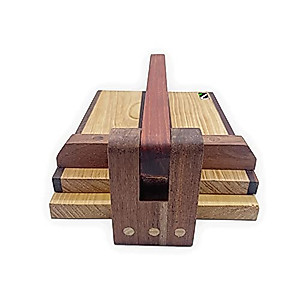 Zelvox Wooden Tortilla Multi-Press,"12 Inch", Serie 1,Corn Tortilla Press for Homemade, Empanadas, Tostones, Hallacas and More