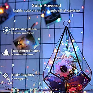 Ligarko Solar String Lights, 120 LED 46Ft Solar Fairy Lights Outdoor Waterproof, 8 Modes Copper Wire Decorative Solar String Lights for Garden, Patio, Festival, Party Decoration (Multi-Coloure-2 Pack)