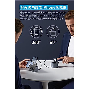 Anker MagSafe Charger Stand,Anker 3-in-1 Cube with MagSafe, 15W Max Fast Charging Stand, Foldable Wireless Charger for iPhone 15/14/13, Apple Watch S1-8/Ultra, AirPods (30W USB-C Charger Included)