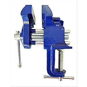 Rolin Vise Wood Working Clamp 3 Inch Light Duty Tools Small Home Vise Table Vise Blue