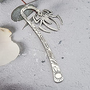 bobauna Spooky Spider Bookmark Spooky Charm Bookmark Gift for Spider Lover Book Lover Bookworm (Spider Bookmark)