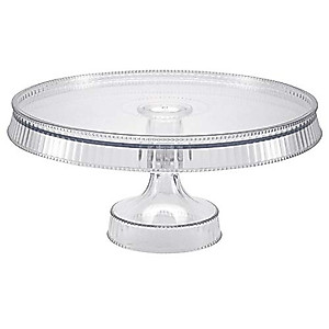 Plastic Cake Stand - 10.5", Clear, Pack of 1
