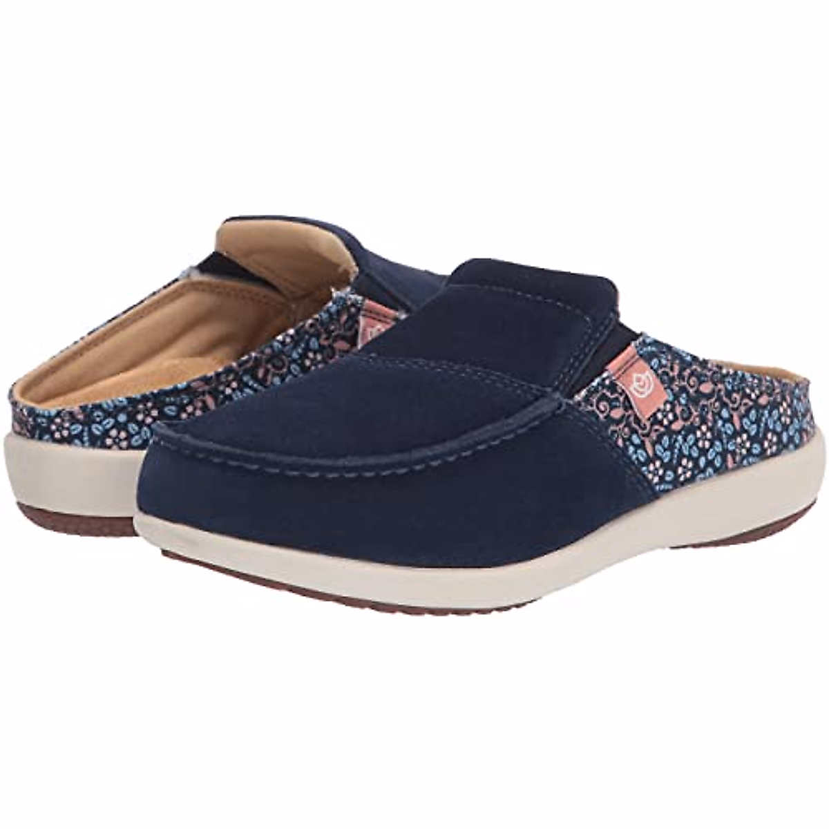 Spenco Women's Siesta Via Slide Clog, Peacoat Floral, 6