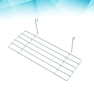 VOSAREA Hanging Straight Shelf for Wire Wall Grid Panel Display Rack Home Room Decor 25x10cm (White)