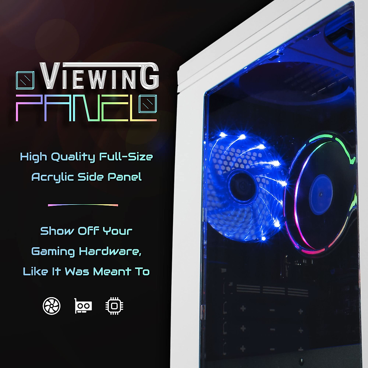 Periphio Warp Gaming PC Computer | AMD Athlon 3000G | Radeon Vega 3 iGPU (2GB) | 500GB SSD (Solid State) | 16GB DDR4 RAM | HD 1080p Gaming | Windows 10 Home Gaming Desktop