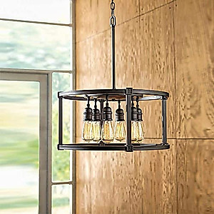 Home Decorators Collection HD-1265-I 6-Light Aged Bronze Dinette Pendant