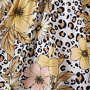 PATPAT Baby Girls Leopard Dress and Cardigan Sets 2 PCS Toddler Girl Floral Sleeveless Dress and Long Sleeve Cardigan Set 3-6 Months