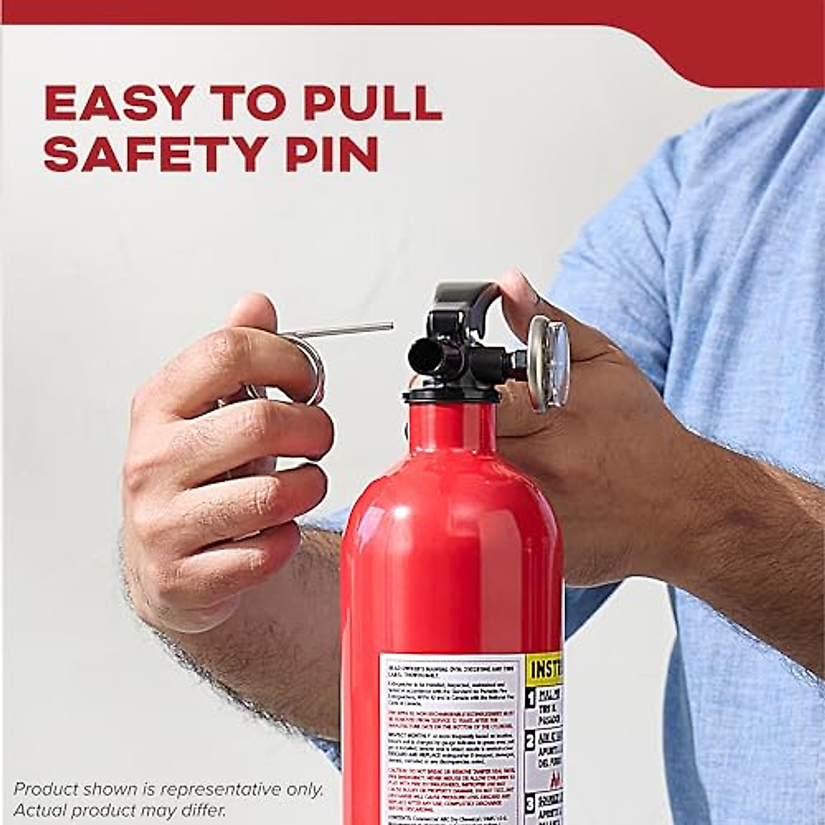 Kidde Fire Extinguisher for Home & Office Use, 5-B:C, 3.2 Lbs., USCG Approved with Strap Bracket (Included)