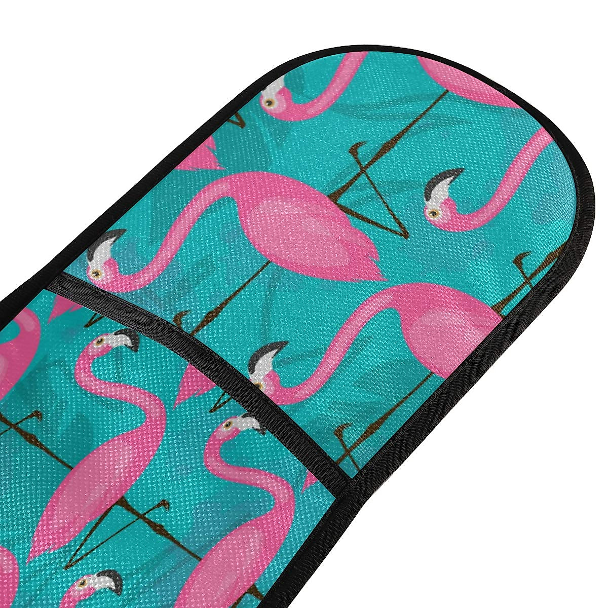 ZZXXB Pink Flamingo Double Oven Mitt Heat Resistant Non-Slip Kitchen Gloves Extra Long 7" x 35" for Cooking Baking Barbecue Grilling