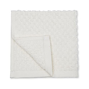 Amazon Basics 100% Cotton Terry Kitchen Dish Cloths, Popcorn Texture, 8 Pack, Cream, 12"L x 12"W