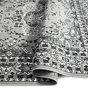 Home Dynamix Ariana Ksara Traditional Medallion 3-Piece Area Rug Set, Gray/Black