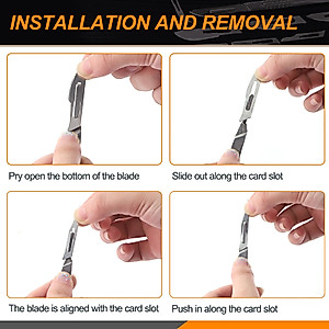 Rustark 42Pcs #10#11#12#15 Surgical Grade Blades Sterile Scalpel Blades with #3 Scalpel Knife Handle Assortment Kit for Biology, Lab Anatomy, Practicing Cutting, Art Crafts