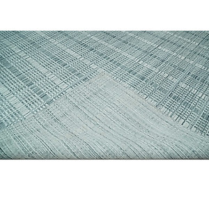 Hand Made Striped Scandinavian Blended Wool Flatwoven Area Rug, Ivory, Silver and Gray, 8X10 | KE2810