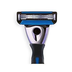 The Ultimate Shave Men's 5-Blade Razor Plus Bulk Pack of 12 Razor Blade Refill Cartridges with a Shaving Razor Handle