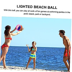 Alasum Glow Beach Balls 12 Pcs Glowing Beach Ball Toys in Bulk Beach Balls for Kids Toddler Bath Toys Water Beach Inflatable Pool Balls Beach Ball with Light Lighted Water Toy LED Child