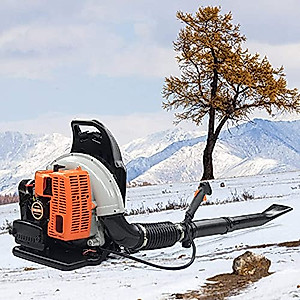 65CC 3.6HP 2 Stroke Backpack Gas Powered Grass Lawn Blower Air Cooling Commercial 2 Stroke 65cc Gas Powered Leaf Blower Gasoline Backpack Grass Blower with Harness Air-Cooled