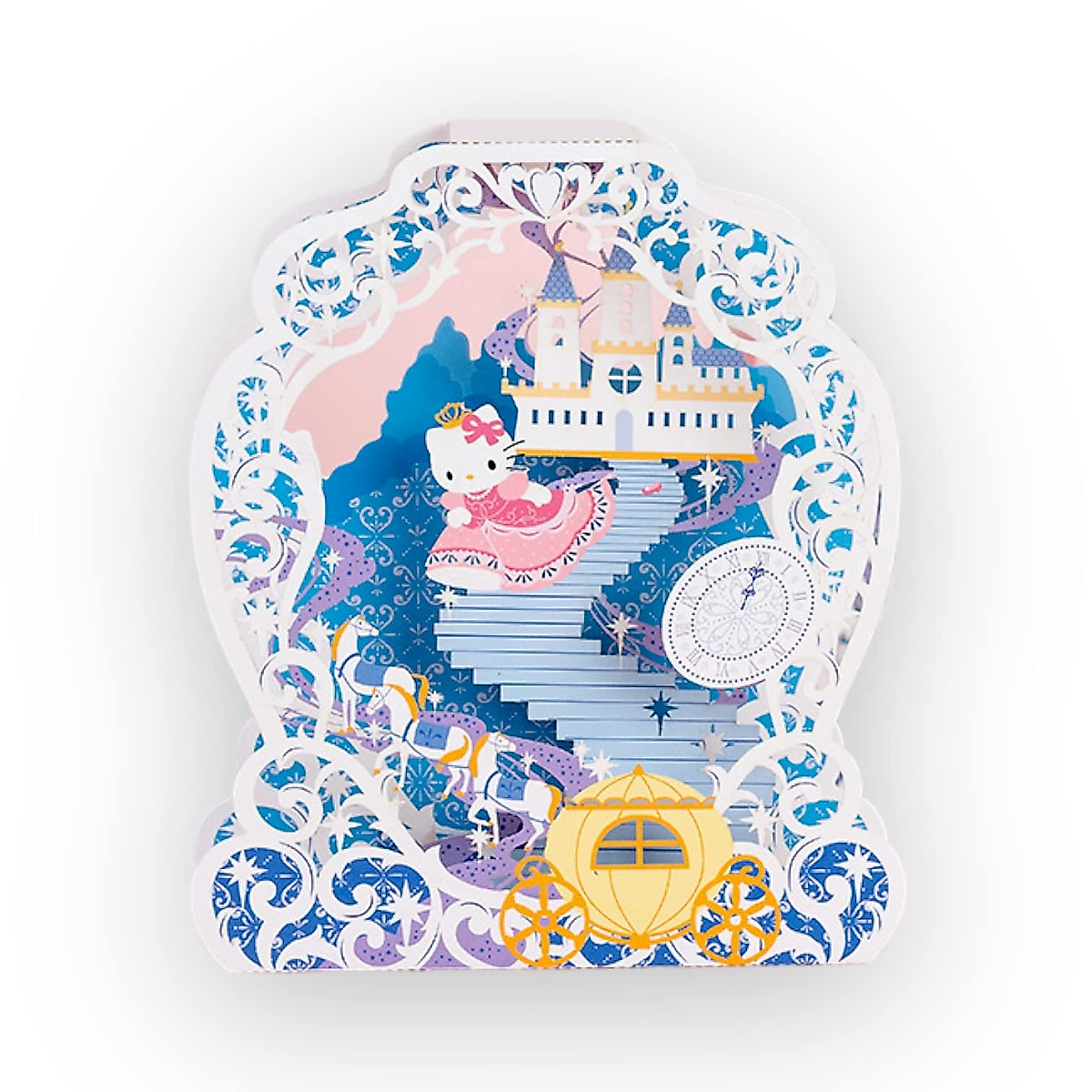 KOZUKI 3D Kitty birthday card kitty greeting card Japanese birthday card (Castle kitty)