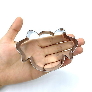 LILIAO Dog Face Cookie Cutter for Homemade Dog Biscuit Treats - 4 x 2.7 inches - Stainless Steel