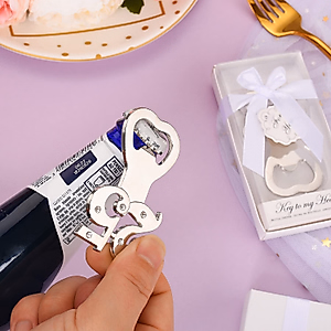 50Pieces 25 Bottle Opener for 25th Birthday Party Favors for Guests,Number 25 Silver Theme Wedding Anniversary Beer Bottle Openers Gifts, Decorations,Souvenirs for Guests for Bridal Shower