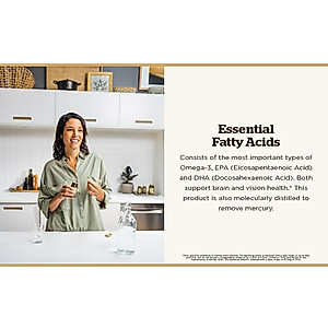 SOLGAR Triple Strength Omega 3 950 mg - 50 Softgels - Supports Joint & Skin Health - Non-GMO, Gluten Free, Dairy Free - 50 Servings