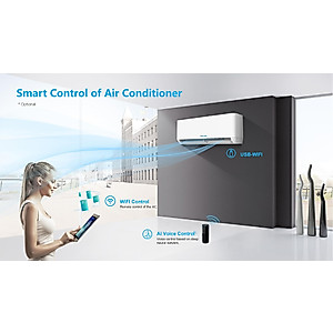 ApooDr AT-Pro Series 12,000 BTU 22 SEER2 Mini Split Air Conditioner Ductless Inverter System with Heat Pump 110V,Energy-Star Wi-Fi with 16 Ft. Kit