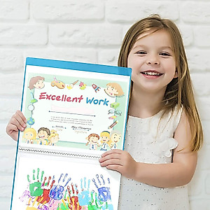 Puovez A4 Presentation Book Binder with Plastic Sleeves,Portfolio Clear Book Binder with 40 Pocket Clear Sleeves Protectors,A4 Display Book for School, Office,Business(Yellow)