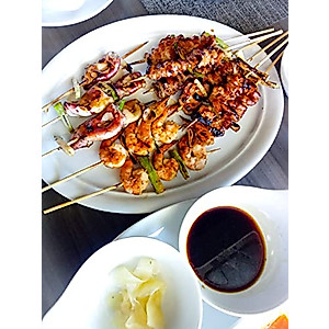 Fasmov 1000 Pack Natural Bamboo Skewer Sticks, Bamboo BBQ Appetizer Skewers for Grilling, Kabob, Fruit, Appetizers, Cocktail, Brunch, Chocolate Fountain, 8-Inches