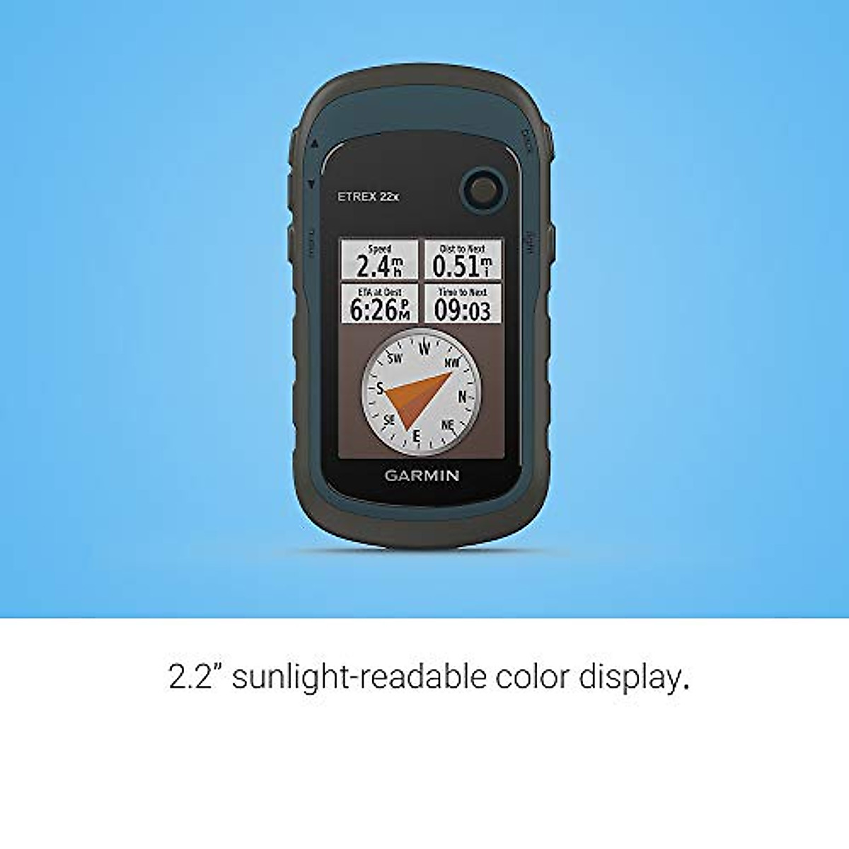 Garmin 010-02256-00 eTrex 22x, Rugged Handheld GPS Navigator, Black/Navy