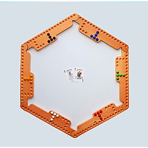 Udderly Awesome Jokers and Marbles Wooden Board Game | 2-8 Player Marble Board Game Setup | Also Known as Pegs and Jokers | A Holiday and Family Favorite Wooden Board Game