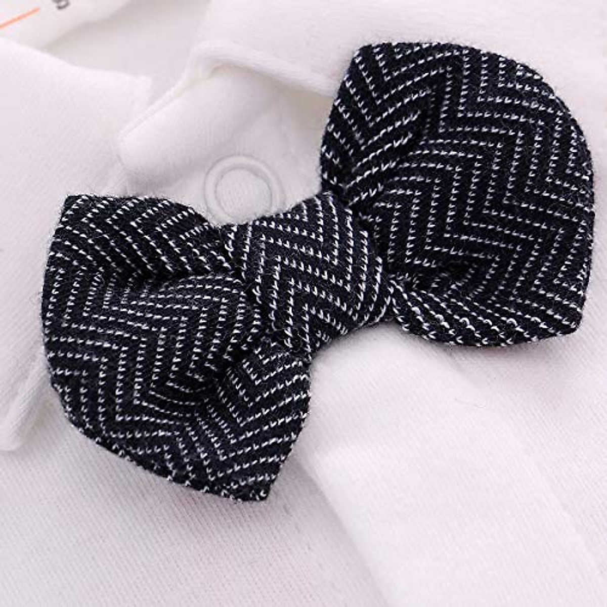 famuka Baby Boy Gentleman Romper Toddler Boys Formal Suit Party Dress One-Piece Wedding Tuxedo 0-24M (D, 0-3 Months)