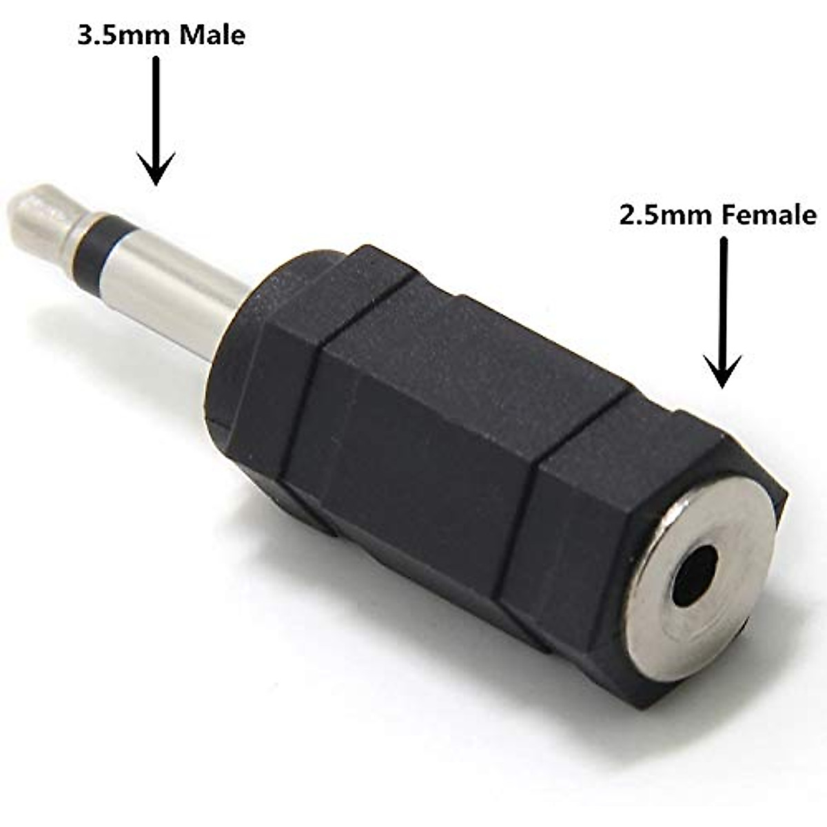 Ancable 2-Pack 3.5mm Mono Plug to 2.5mm Mono Jack Adapter
