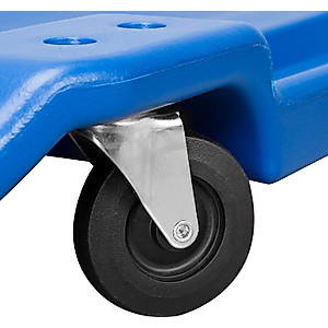 TCE ATR6300U Torin Rolling Creeper Garage/Shop Seat: Padded Mechanic Stool with Tool Tray Storage, Blue