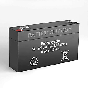 BatteryGuy Security Simon XT Replacement 6V 1.2Ah SLA Battery Brand Equivalent (Rechargeable) - Qty of 1