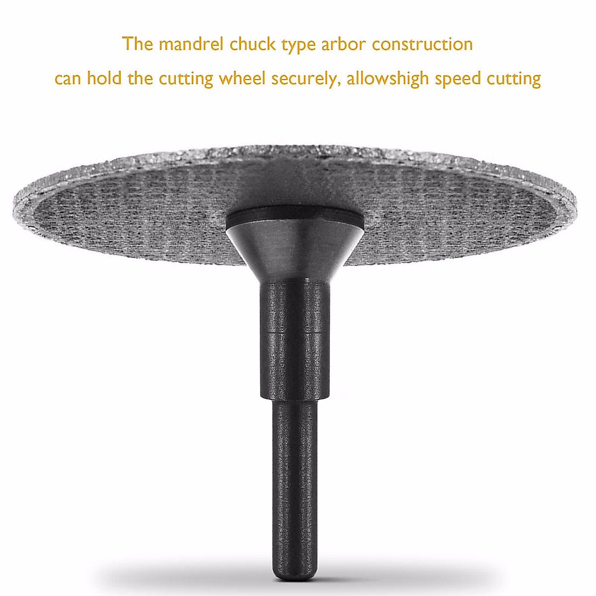 2 Set Mounting Mandrel for Cut-Off Wheels W/3/8" Arbor Hole, 1/4" Stem Shaft for Die Grinder Rotary Tool